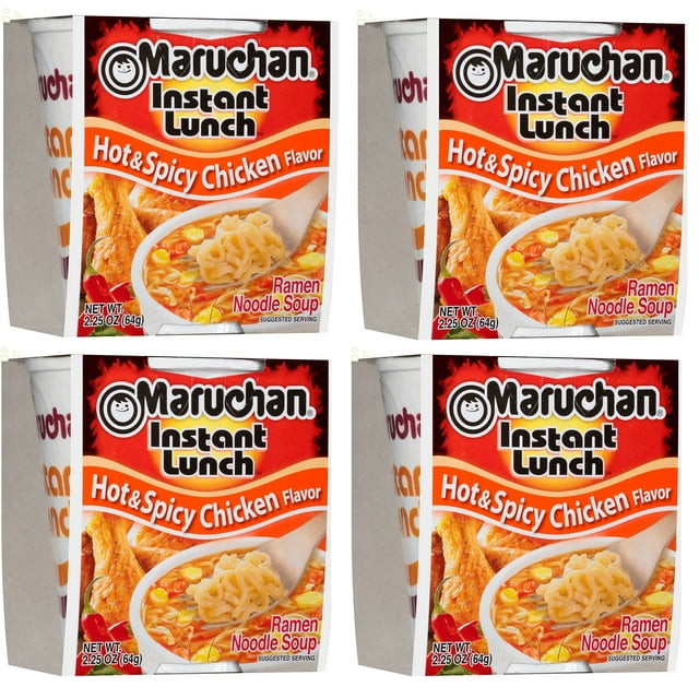 Maruchan Instant Lunch Hot & Spicy Chicken Flavor, 2.25 Oz, Pack of 4 ...