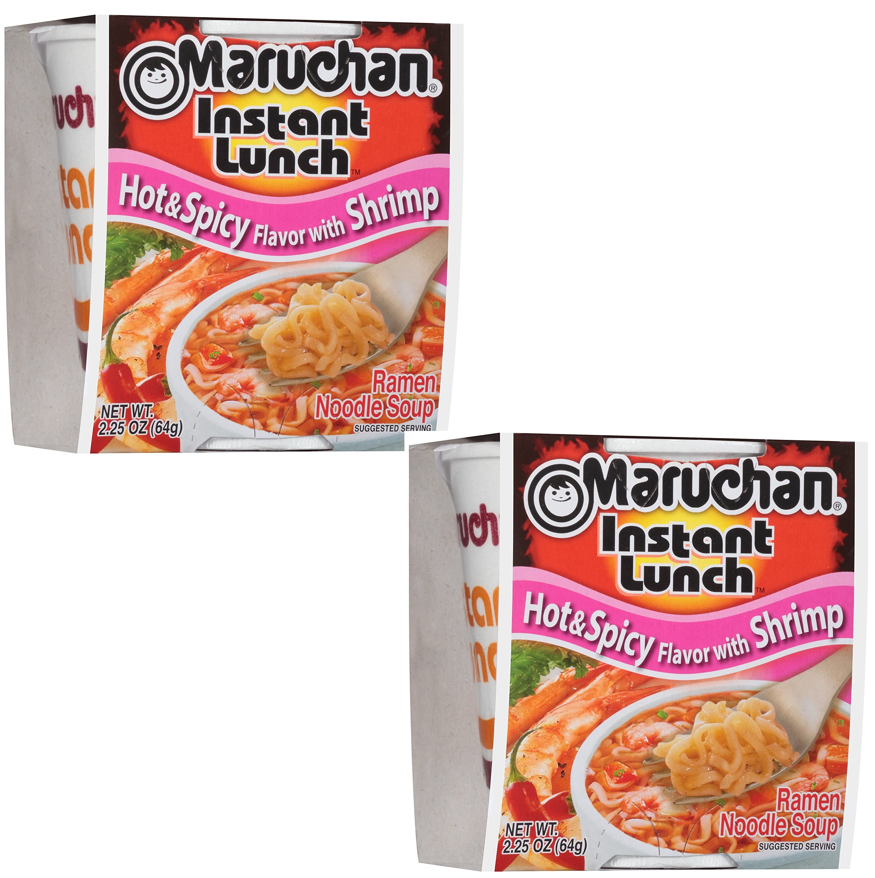 Maruchan Instant Lunch Hot & Spicy Shrimp, 2.25 Oz, Pack of 2 - Walmart.com