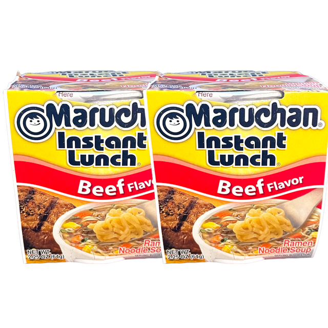 Maruchan Instant Lunch Beef Flavor Ramen Noodles Soup Cups 2.25 oz - 2 ...