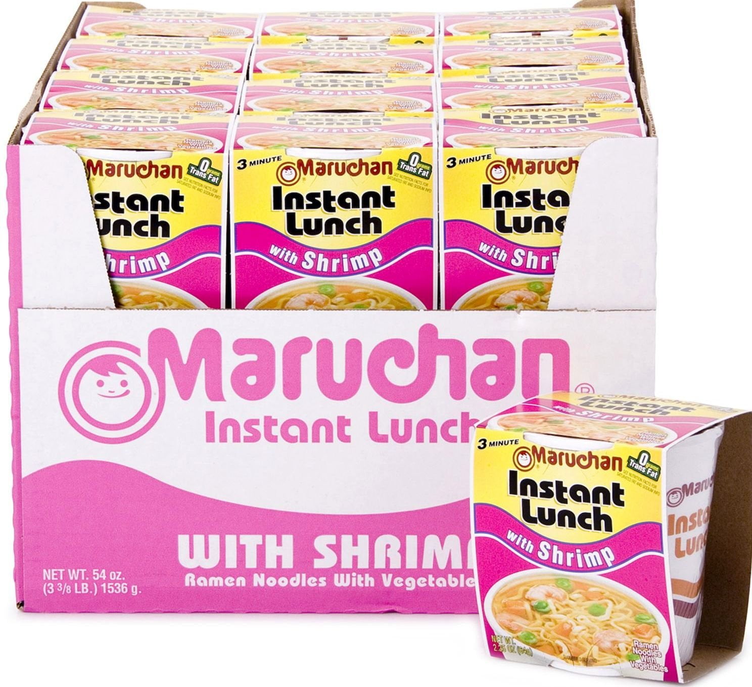Maruchan Instant Cup Ramen Noodles with Vegetables, Shrimp, 54 Ounces - Walmart.com