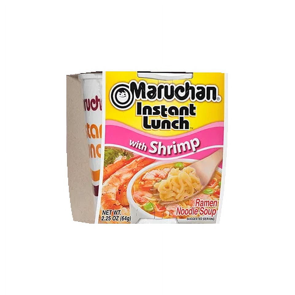 Maruchan Instant Lunch Shrimp Flavor Noodle Soup, 2.25 oz Shelf Stable ...
