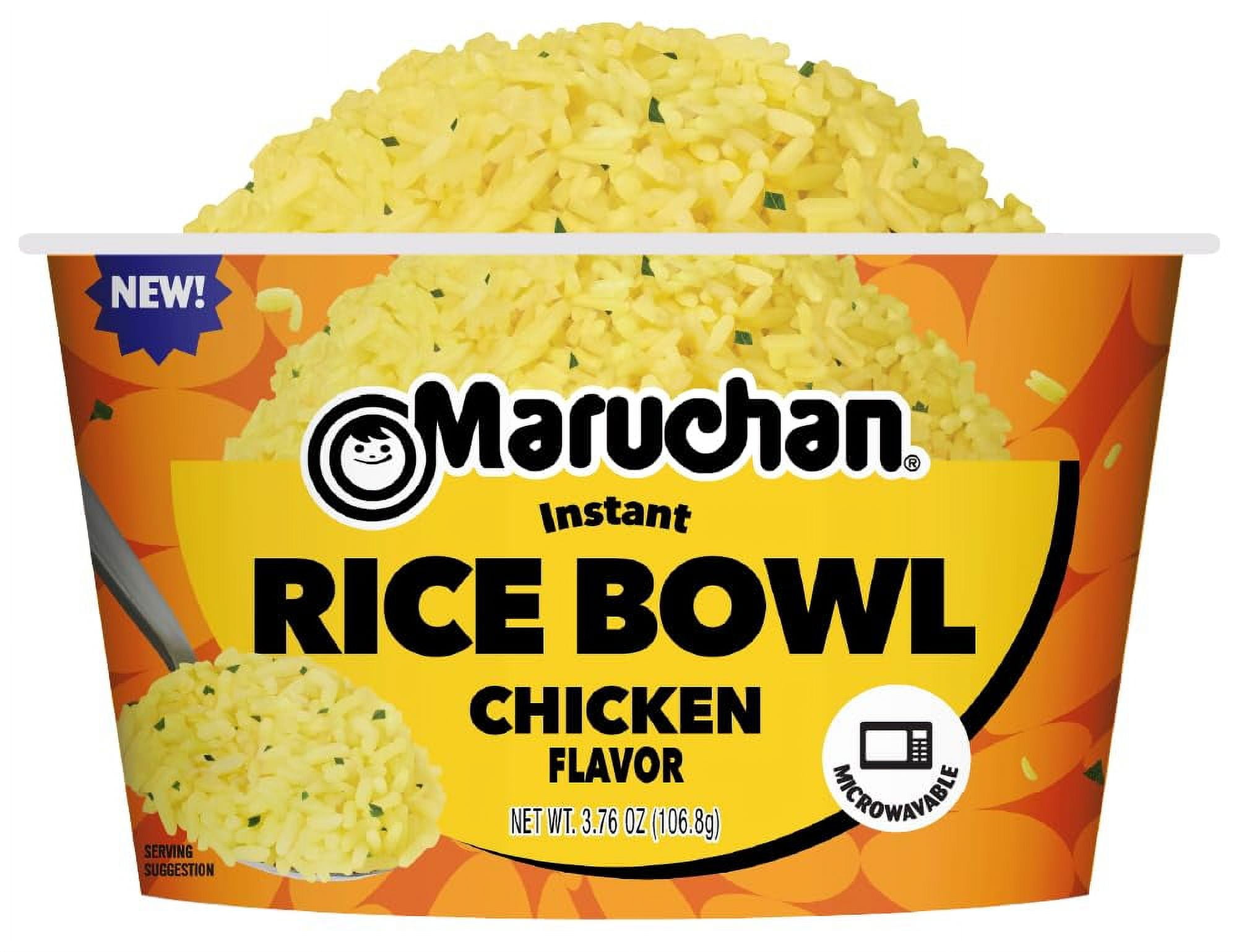 Maruchan Microwavable Chicken Rice IFF17 Bowl, Instant Rice, 3.76 Oz, 6 ...