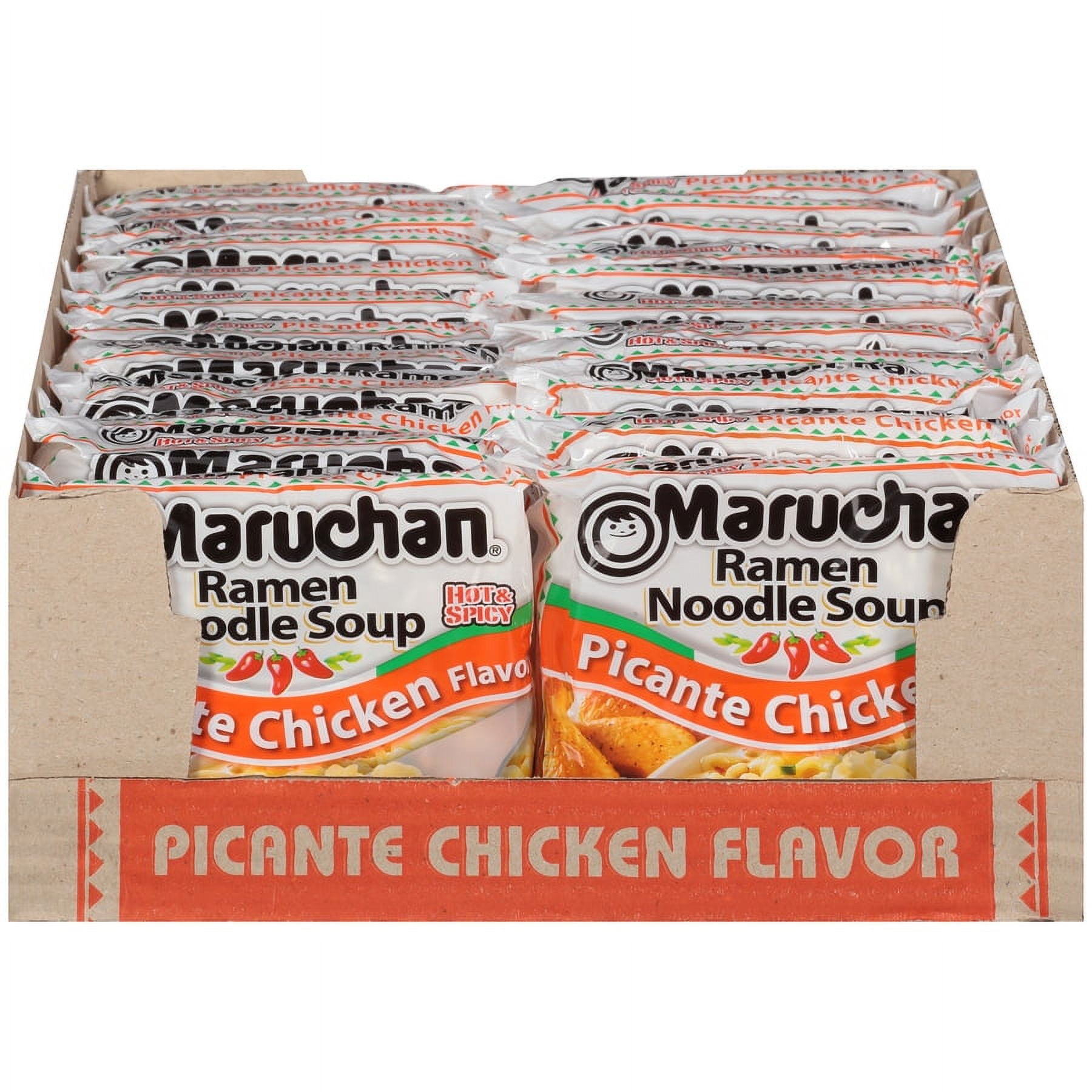 Maruchan Instant Picante Chicken Ramen Noodles, 24 Packs, 3 oz Each ...