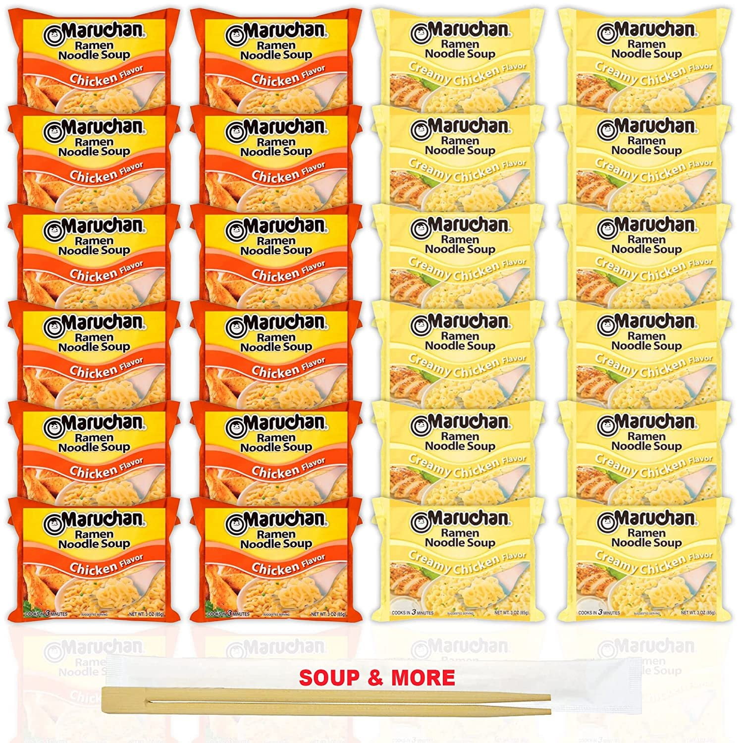 Maruchan Ramen Instant Noodle Soup Variety, 2 Flavors - 12 Packs ...