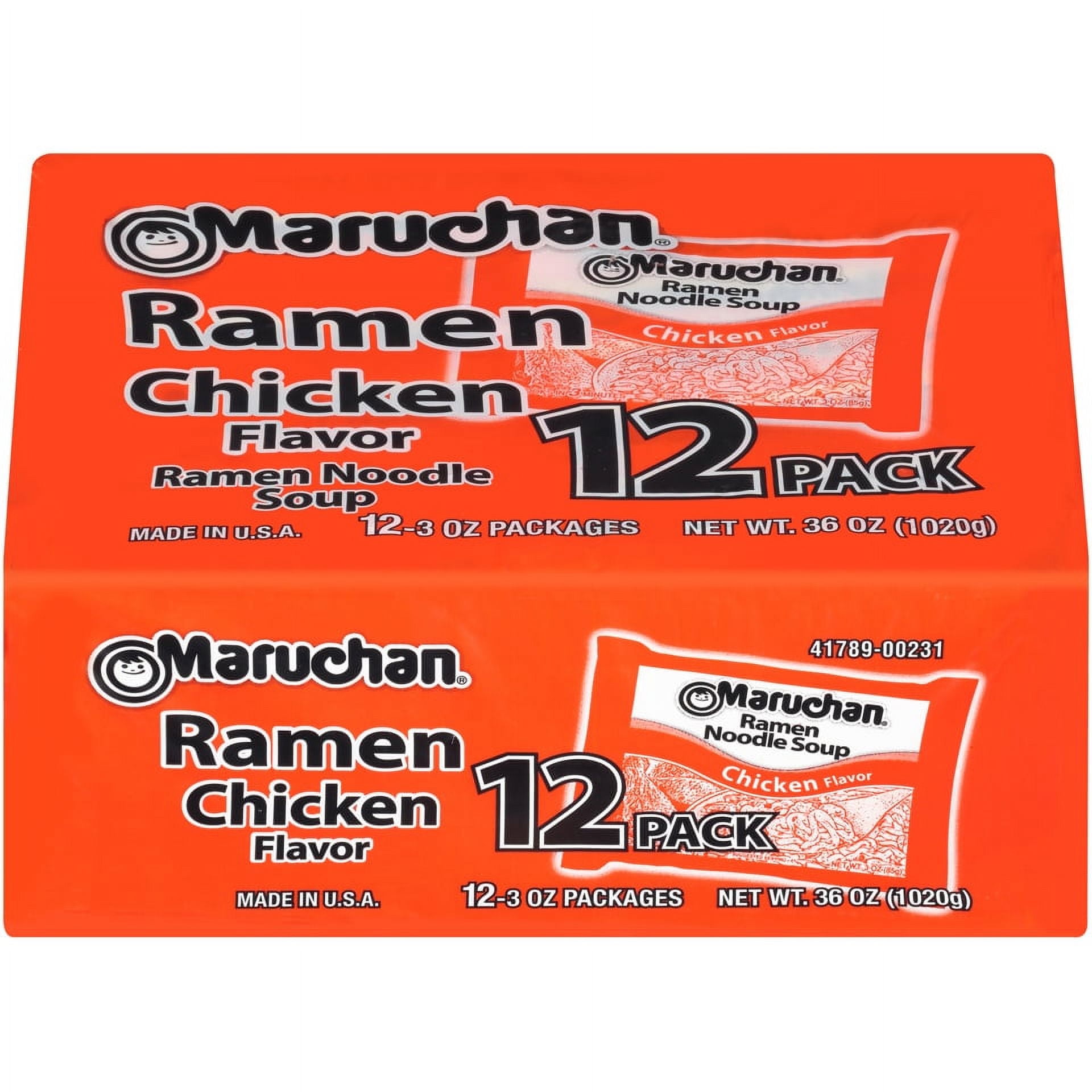 Maruchan Ramen Noodle Chicken Flavor Soup, 3 Oz, 12 Count Shelf Stable ...