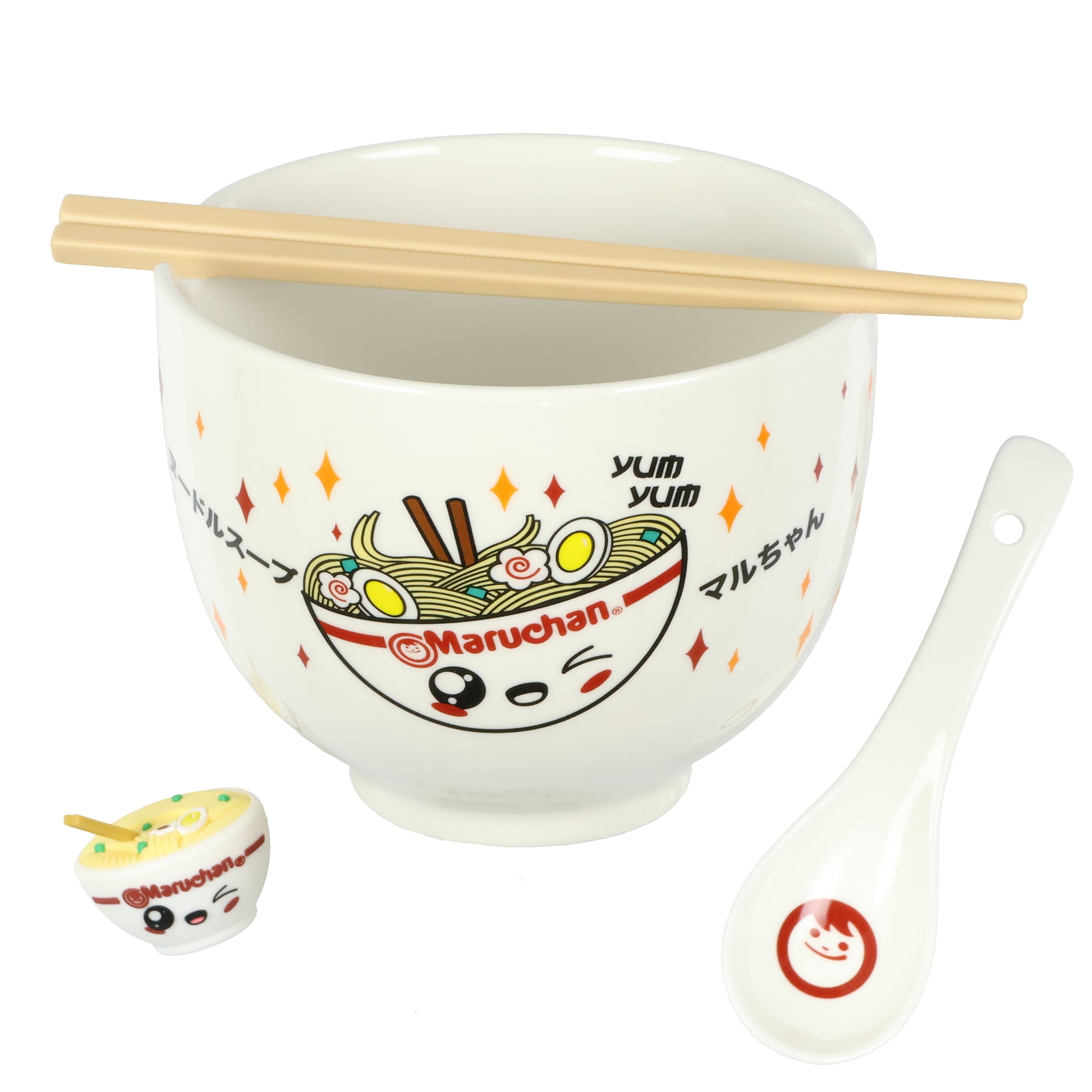 Maruchan Ramen Noodle Kawaii Bundle Bowl Spoon Chopsticks & Chopstick ...