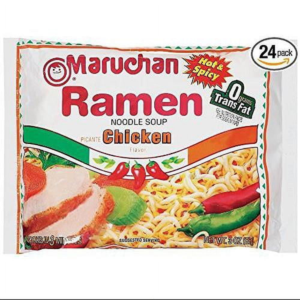 Maruchan Ramen, Picante Chicken, 3-Ounce Packages (Pack of 24 ...