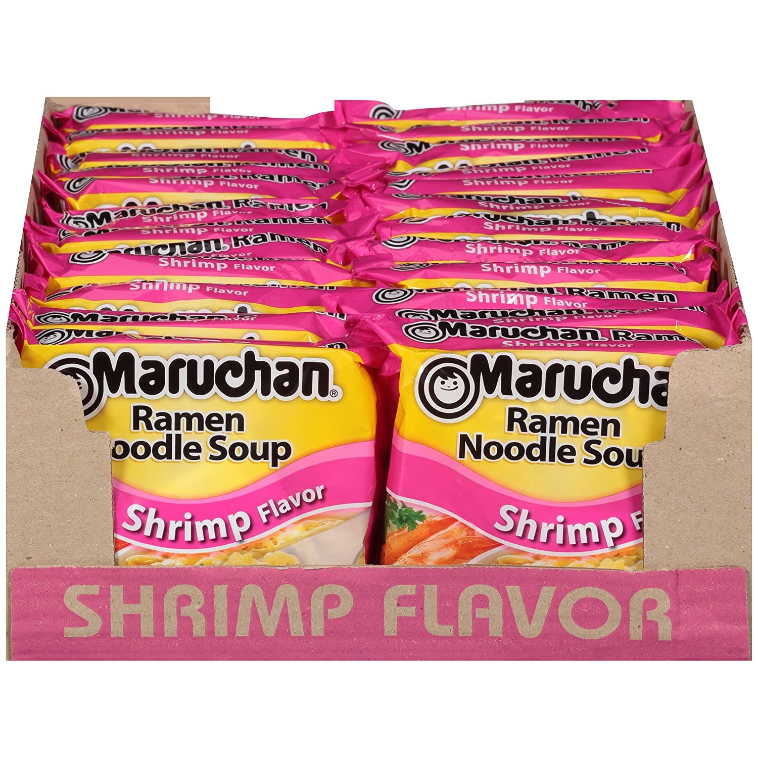 Maruchan Ramen Shrimp Flavor Noodle Soup 3 oz Pack of 24 - Walmart.com