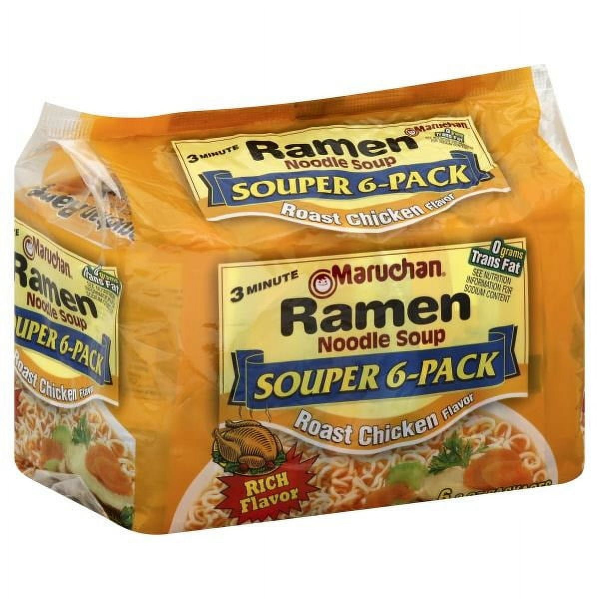Maruchan Ramon Noodle Soup Roast Chicken Flavor Souper 6 Count (Pack of ...