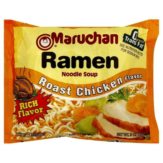 Maruchan Roast Chicken Flavored Ramen Noodle Soup, 3 oz Shelf Stable Pkg - Walmart.com