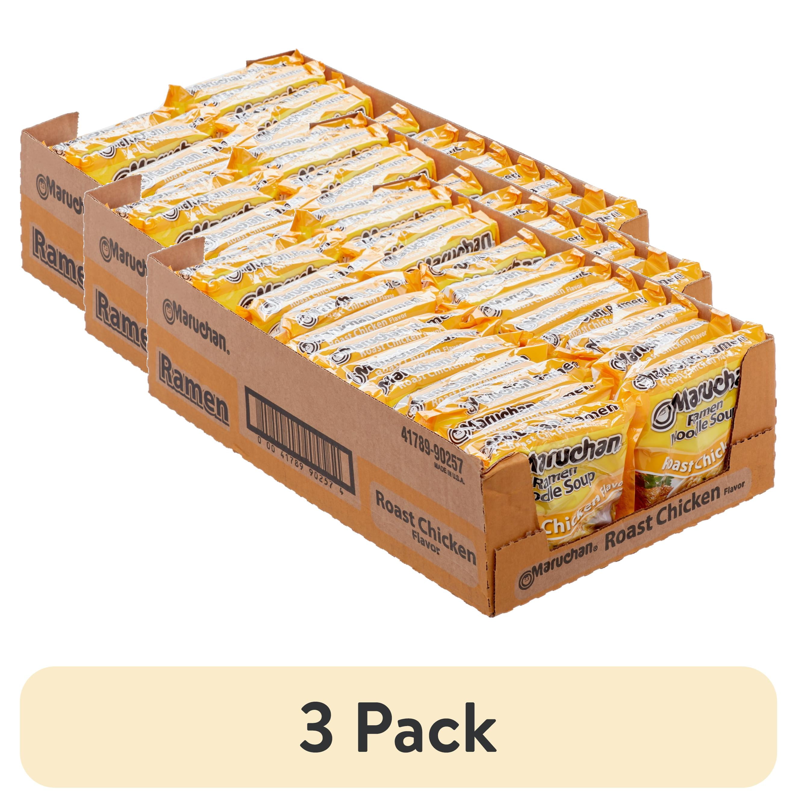 (3 pack) Maruchan Roast Chicken Ramen Noodles, 3 oz Shelf Stable ...