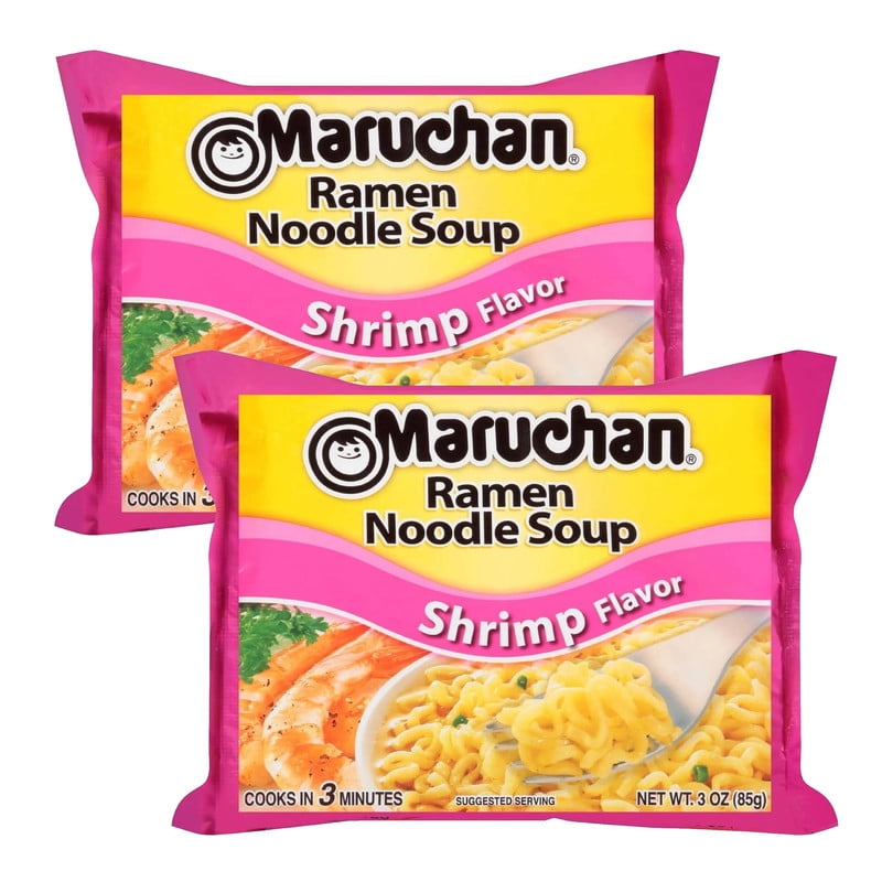 Maruchan Shrimp Flavor Ramen Noodle Soup, 3 oz,2 PACK - Walmart.com