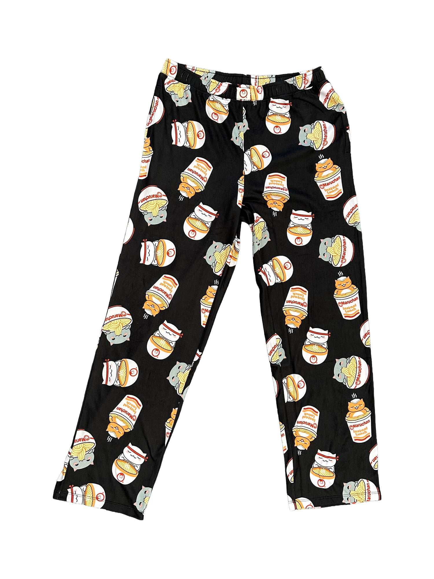 Maruchan, Women's Graphic Sleep Pants with Pockets, Ramen Cats, Sizes ...