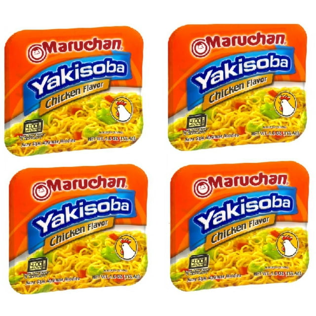 Maruchan Yakisoba Chicken flavor, Japanese Home Style Noodles, 4 Oz each, Pack of 4 - Walmart.com