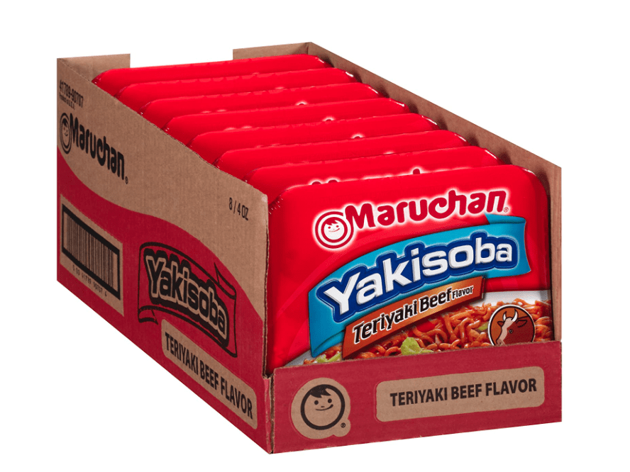 Maruchan Yakisoba Teriyaki Beef 4 oz., Pack of 8 Single Serving Home ...