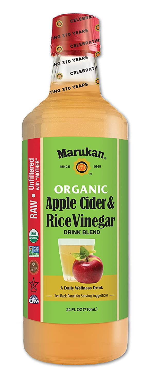 Marukan Organic Apple Cider Vinegar & Rice Vinegar Drink Blend, 24 ...