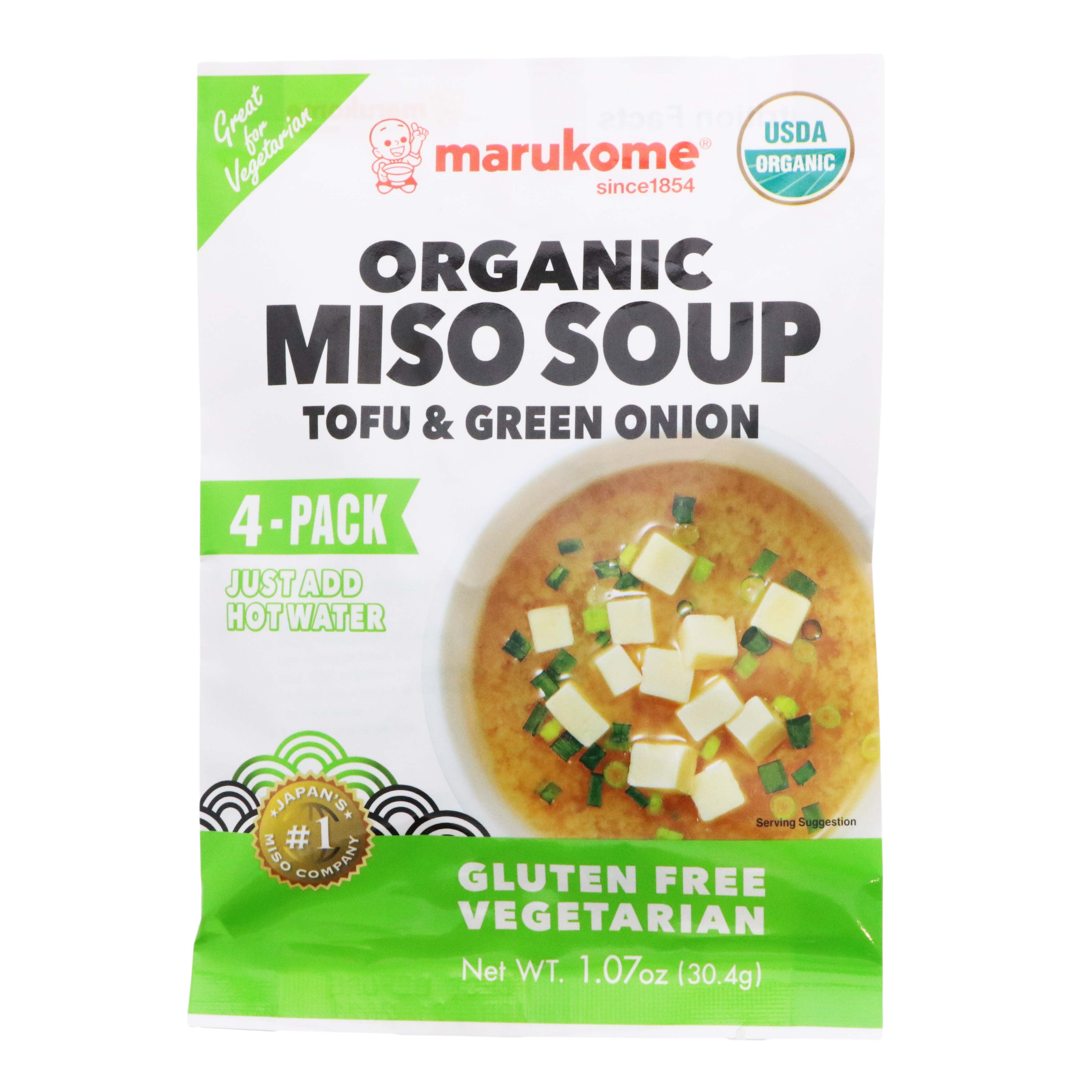 Marukome Organic Miso Soup - Tofu & Green Onion - 4 ct (Packaging May ...