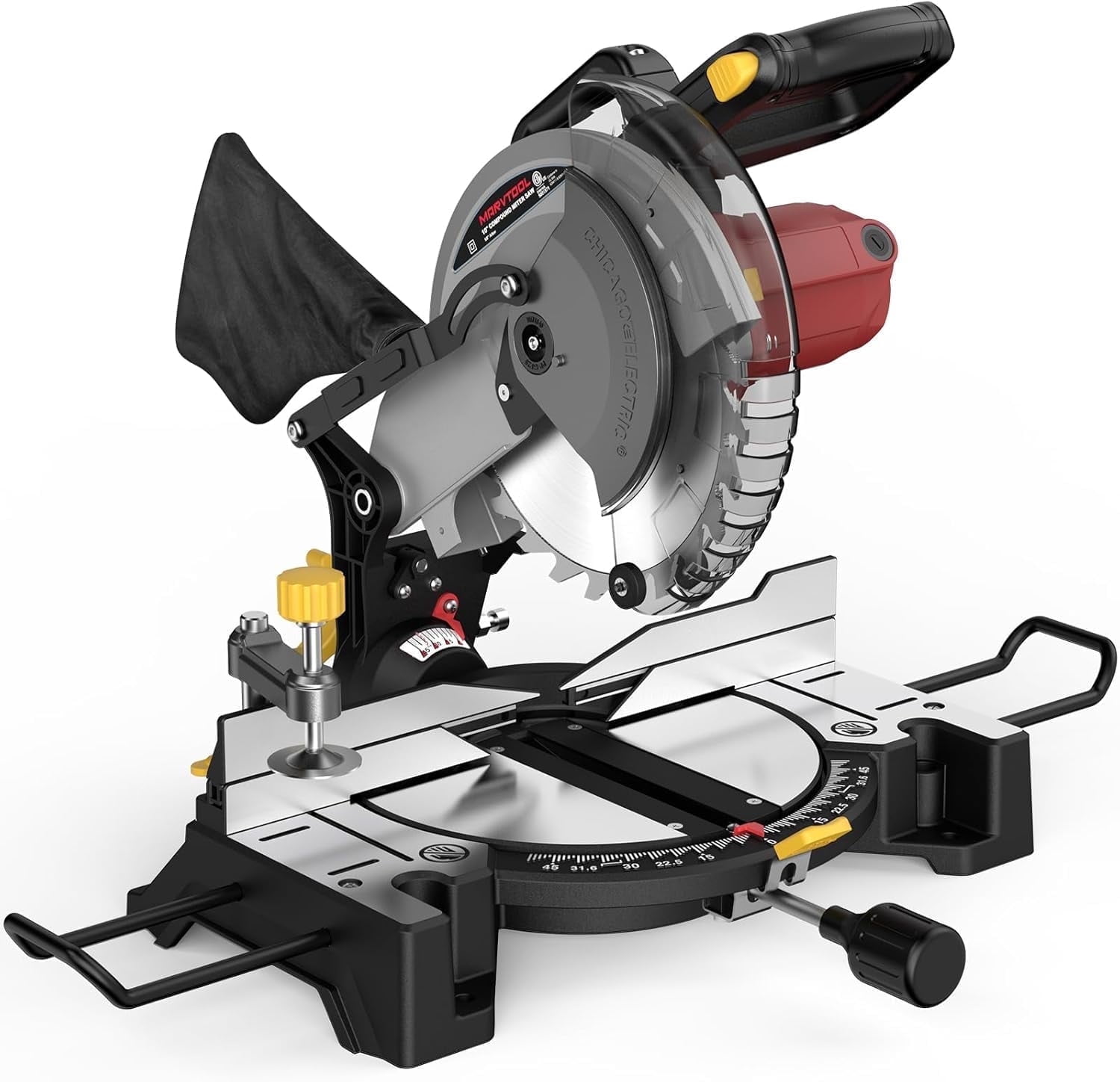 Anqdy 10 inch Miter Saw 15 Amp Single Bevel Compound - Walmart Business ...