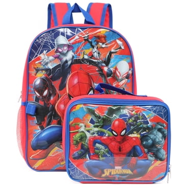 "Marvel Spiderman 16"" Kids School Backpack with Detachable Insulated ...