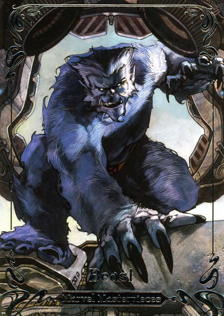 Marvel 2018 Marvel Masterpieces Beast 1216/1999 Trading Card #52 (Upper ...