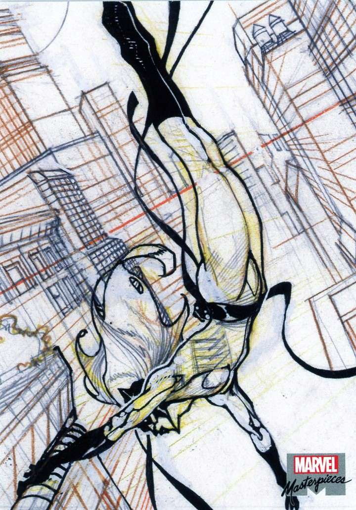 Marvel 2018 Marvel Masterpieces Hellcat Simone Bianchi Preliminary Art ...
