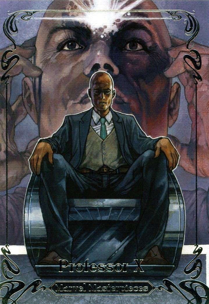 Marvel 2018 Marvel Masterpieces Professor X 1290/1499 Trading Card #58 ...