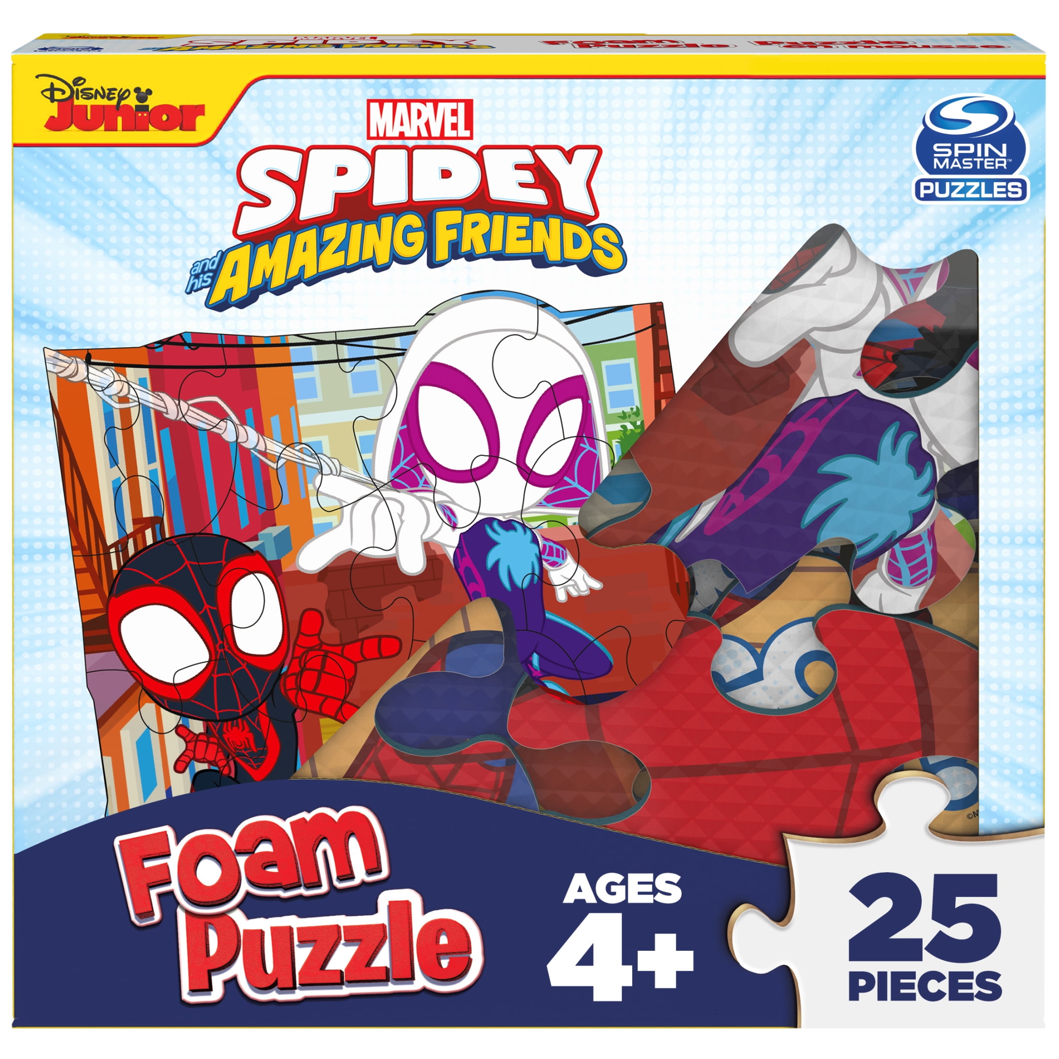 Marvel, 25-Piece Jigsaw Foam Spidey Puzzle, for Kids Ages 4 and up ...
