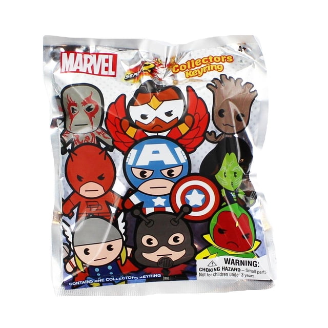 Marvel 3D Figural Keychain Marvel Series 2 Mini Figure Keyring Mystery ...