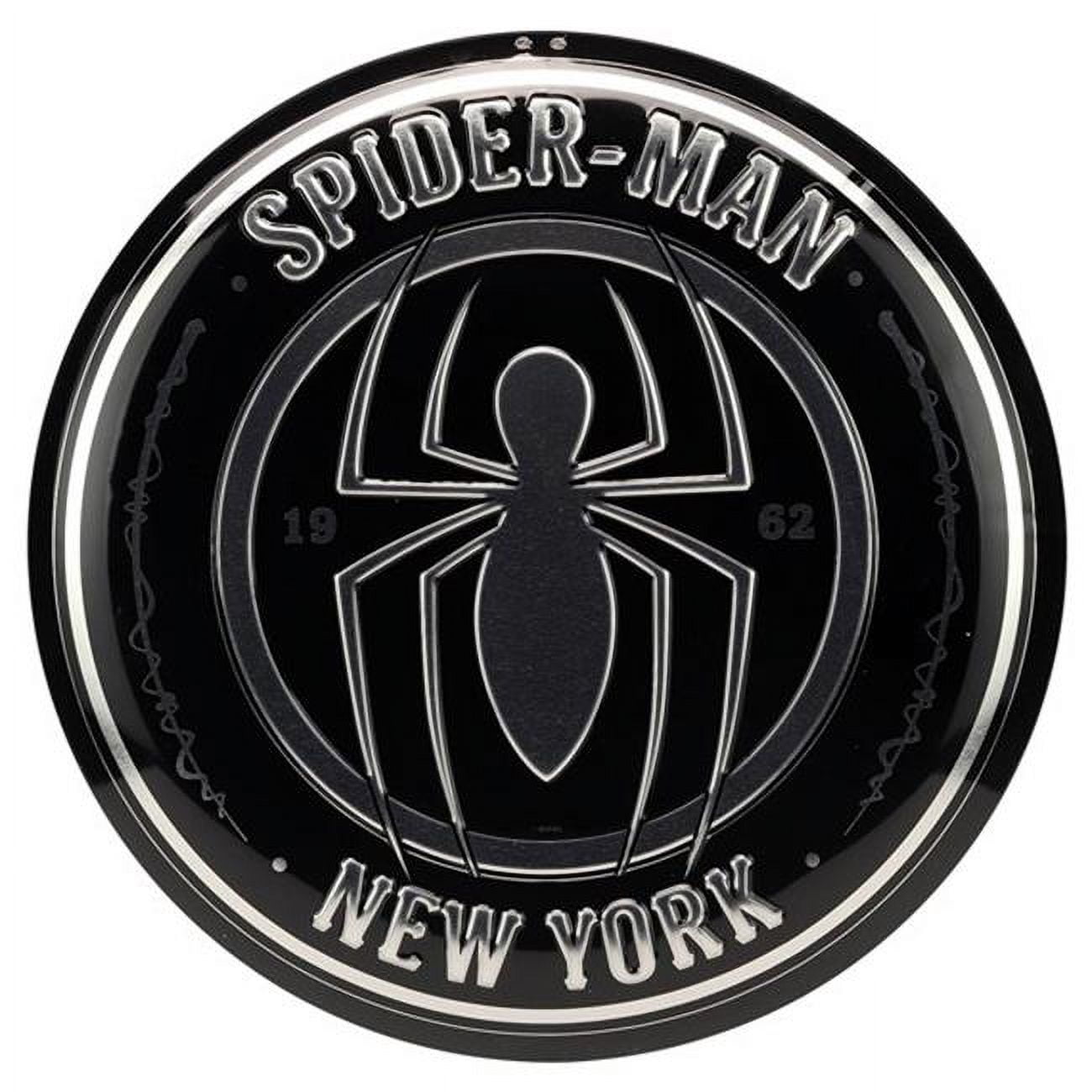Marvel 90166986-S Spider-Man Tin Button Sign - Walmart.com