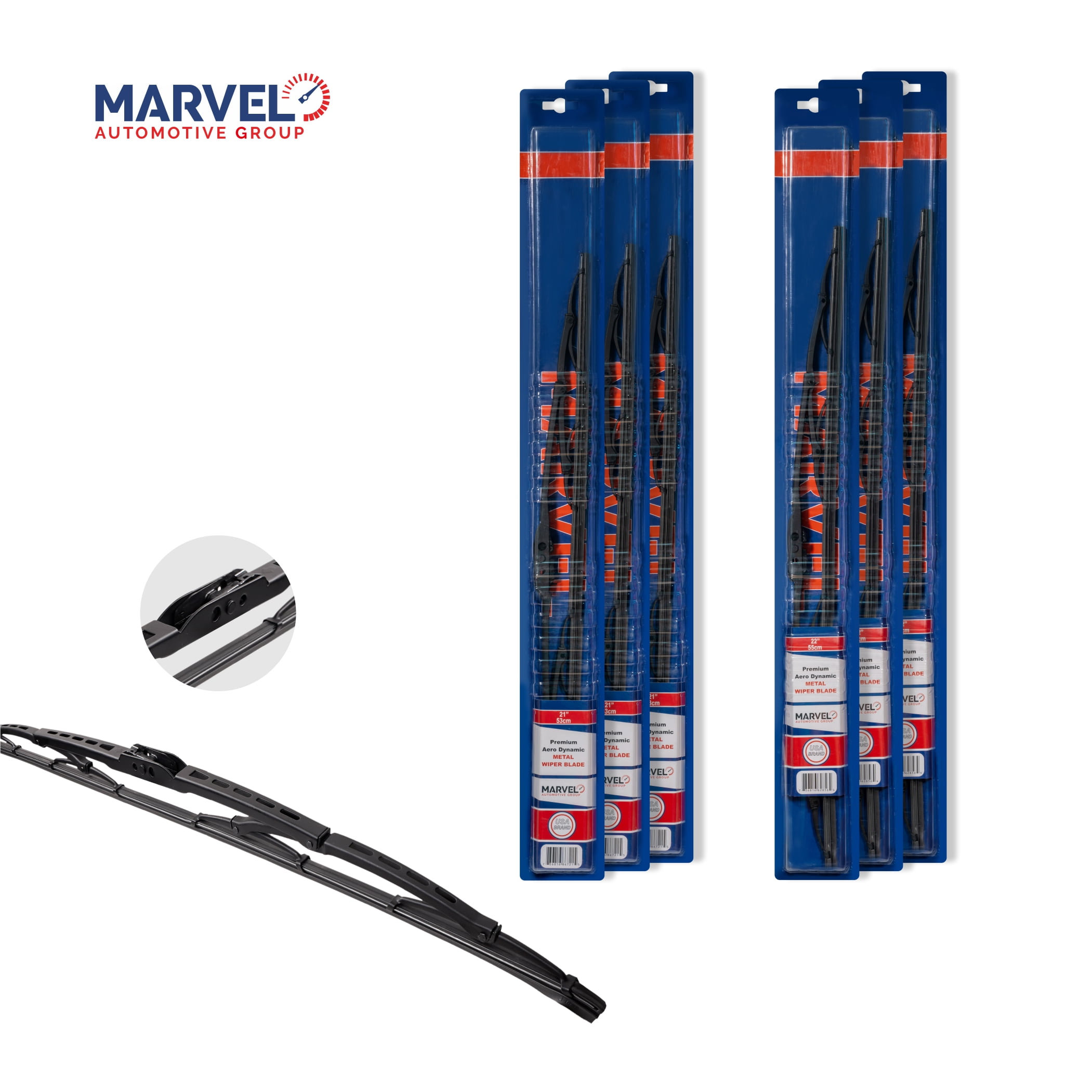 Marvel Aerodynamic Metal Windshield Wiper Blade Size 22" - Walmart.com