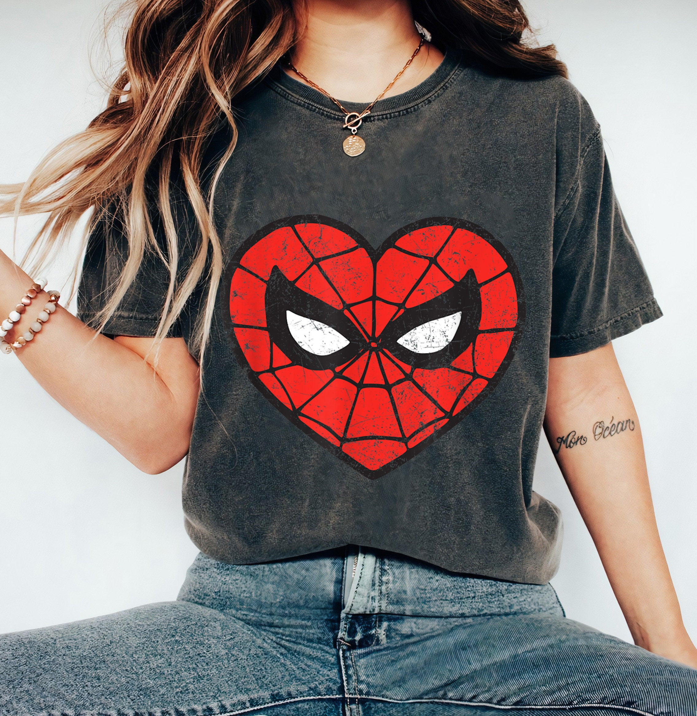Marvel Amazing Spider Man Spider-Man Heart Funny Shirt, Disneyland ...
