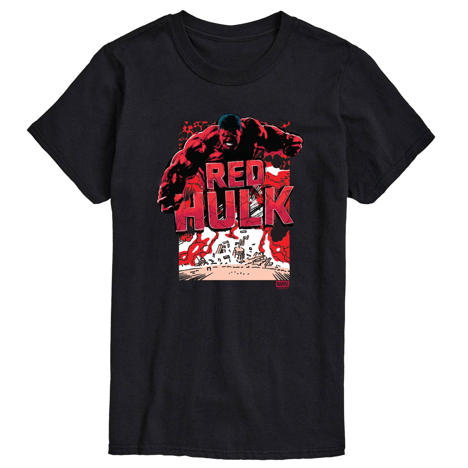 Marvel - Angry Red Hulk - Men's Short Sleeve Graphic T-Shirt - Walmart.com