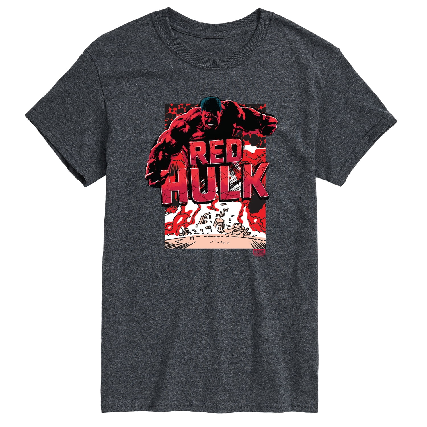 Marvel - Angry Red Hulk - Men's Short Sleeve Graphic T-Shirt - Walmart.com