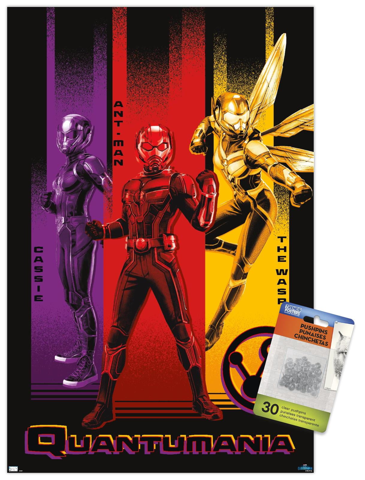 Marvel Ant-Man And The Wasp: Quantumania - Trio Wall Poster with Push ...