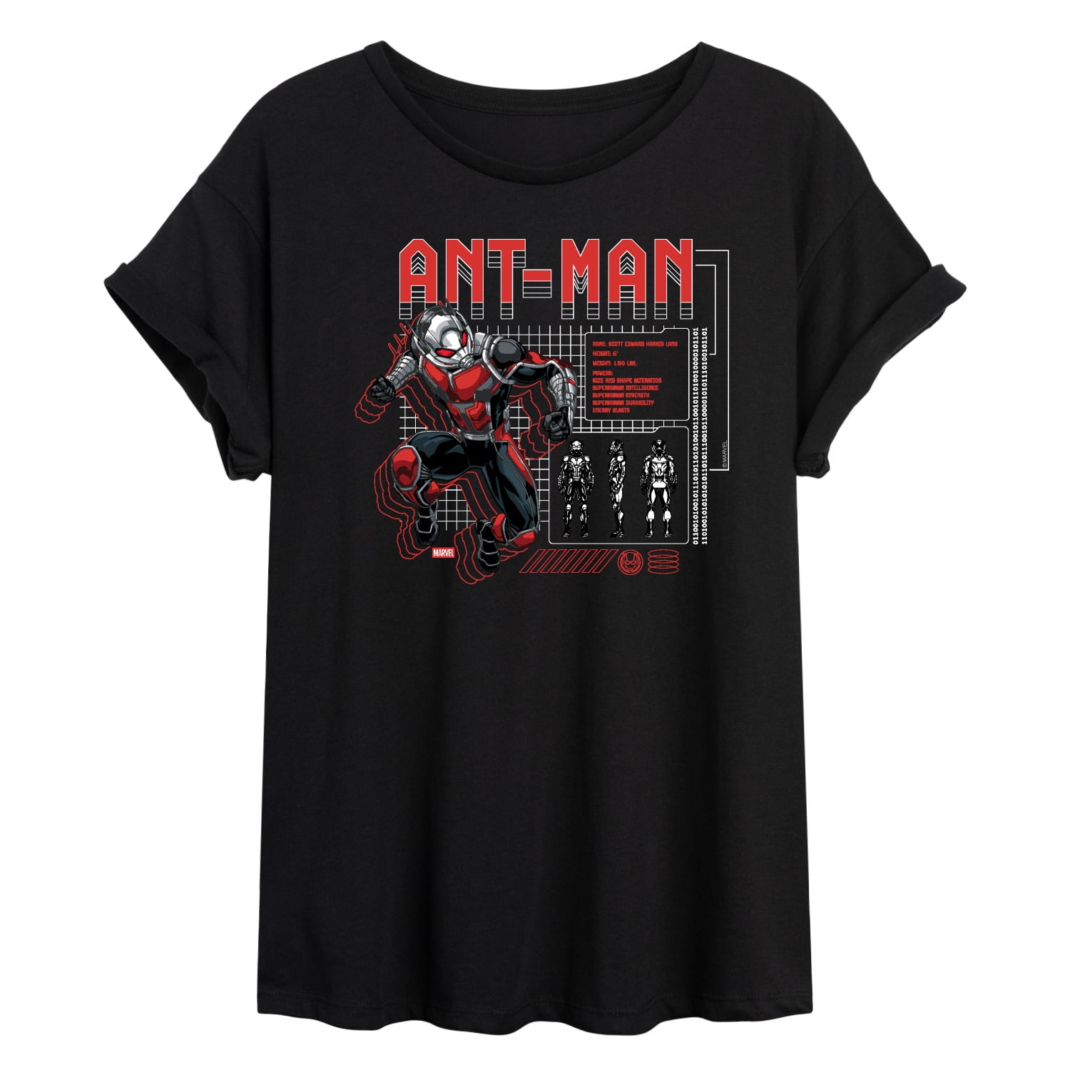 Marvel - Ant Man Digital - Women's Oversized Graphic T-Shirt - Walmart.com