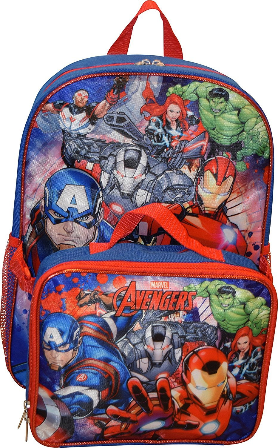 Marvel Avengers 16" Backpack With Detachable Lunch Box - Walmart.com