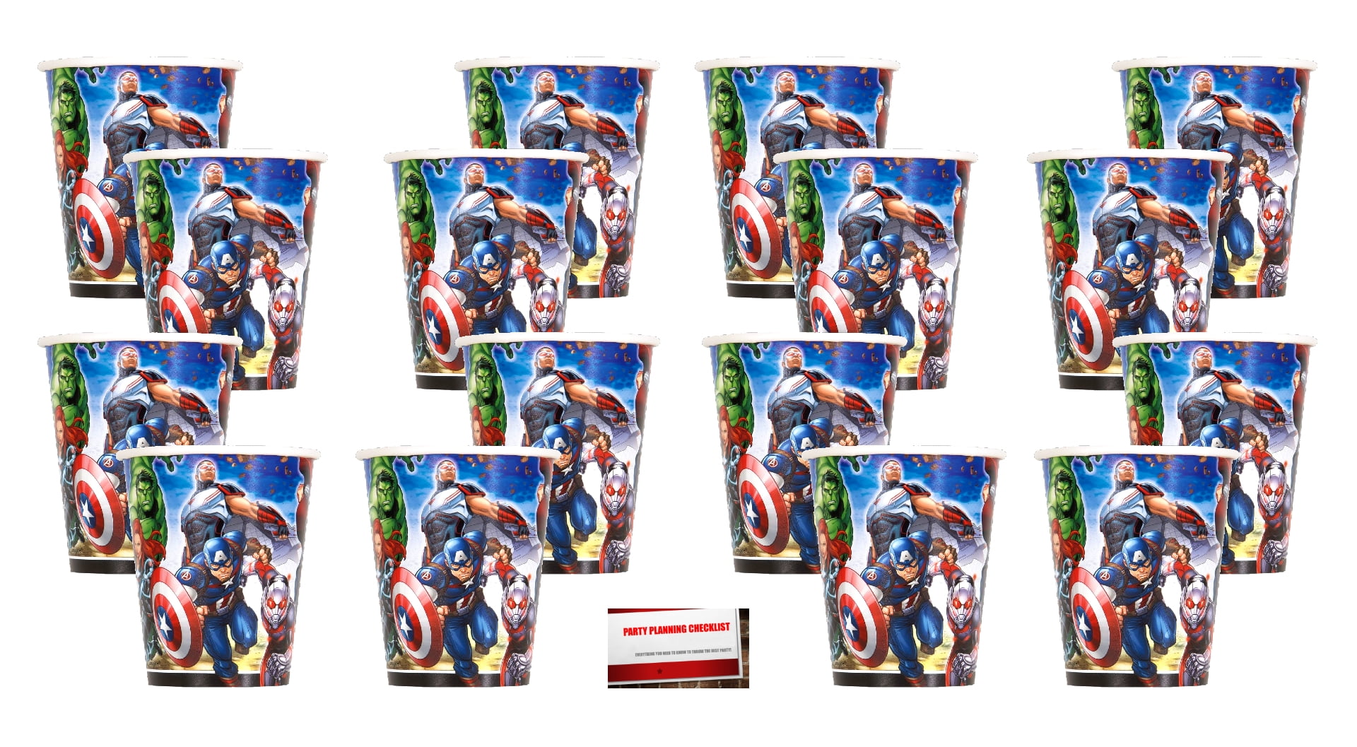 Marvel Avengers Party Supplies - 16 Pack 9 oz Cups (Includes Planning ...