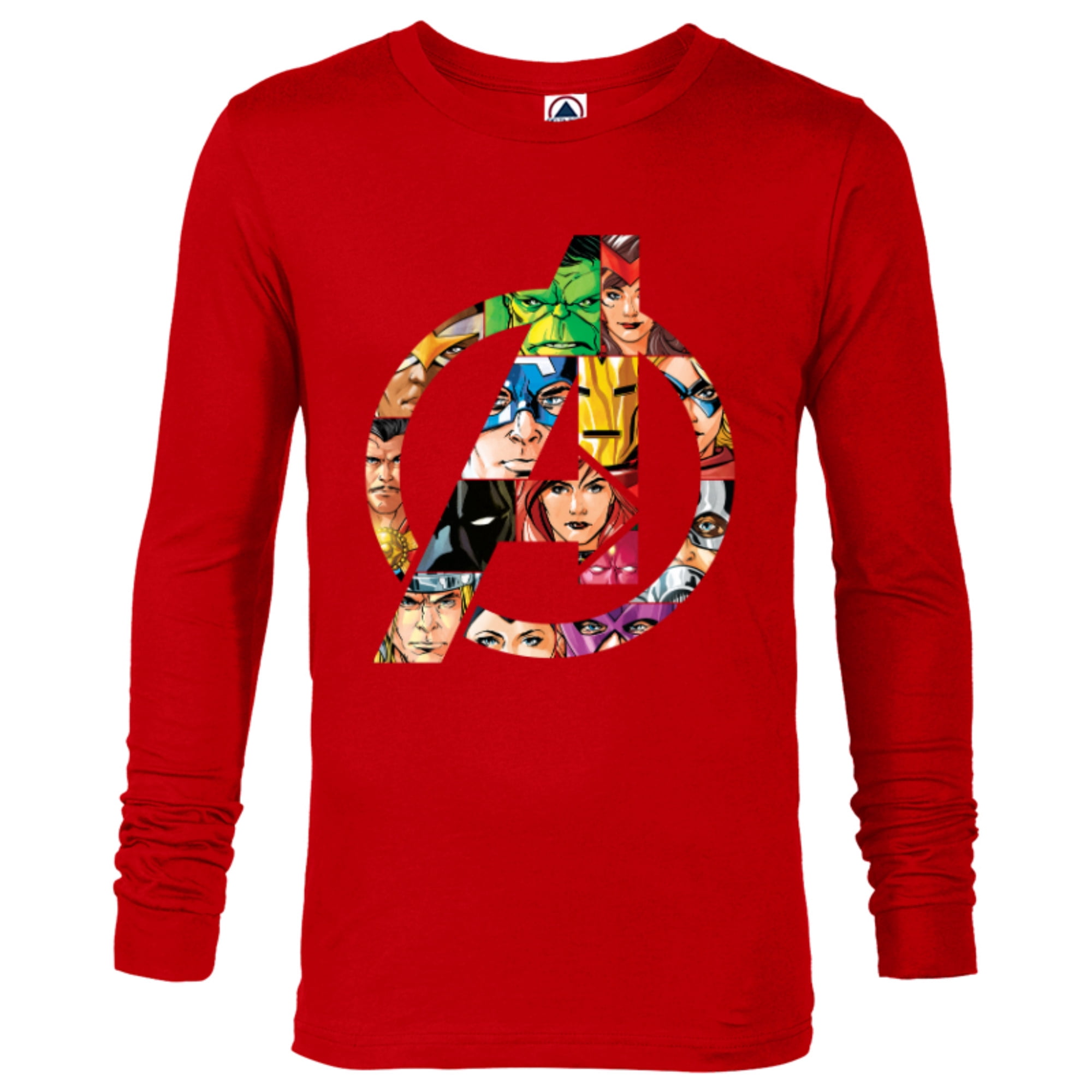 Marvel Avengers 60th Anniversary A-Logo Symbol Circle Faces- Long ...
