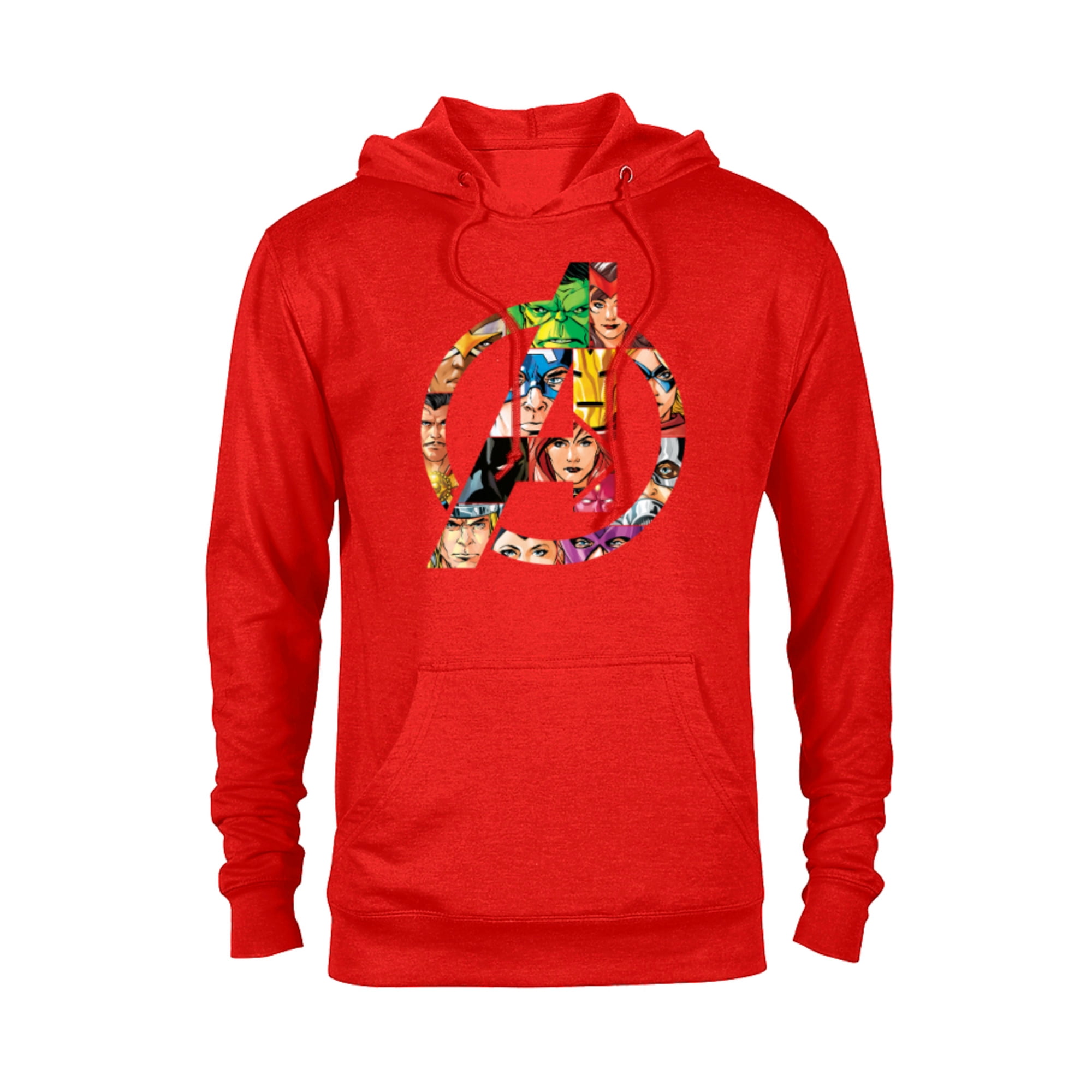 Marvel Avengers 60th Anniversary A-Logo Symbol Circle Faces- Pullover ...