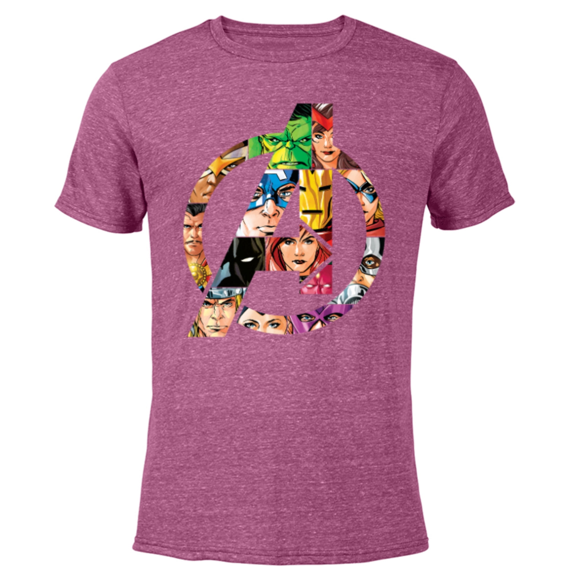 Marvel Avengers 60th Anniversary A-Logo Symbol Circle Faces- Short ...