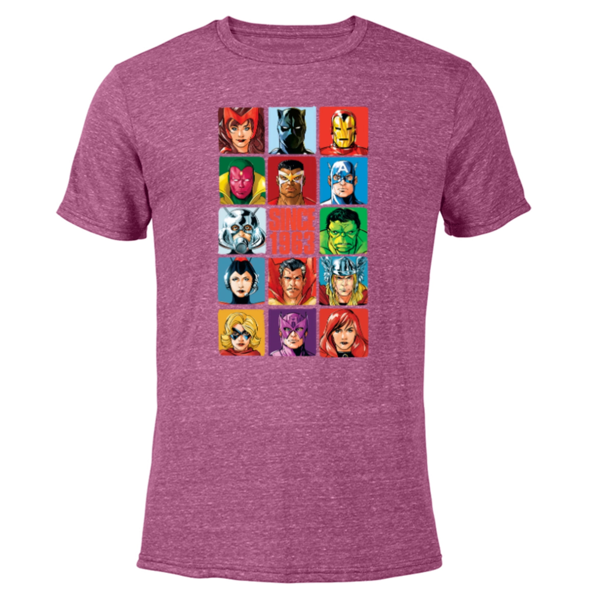 Marvel Avengers 60th Anniversary Since 1963 Classic Grid- Short Sleeve ...