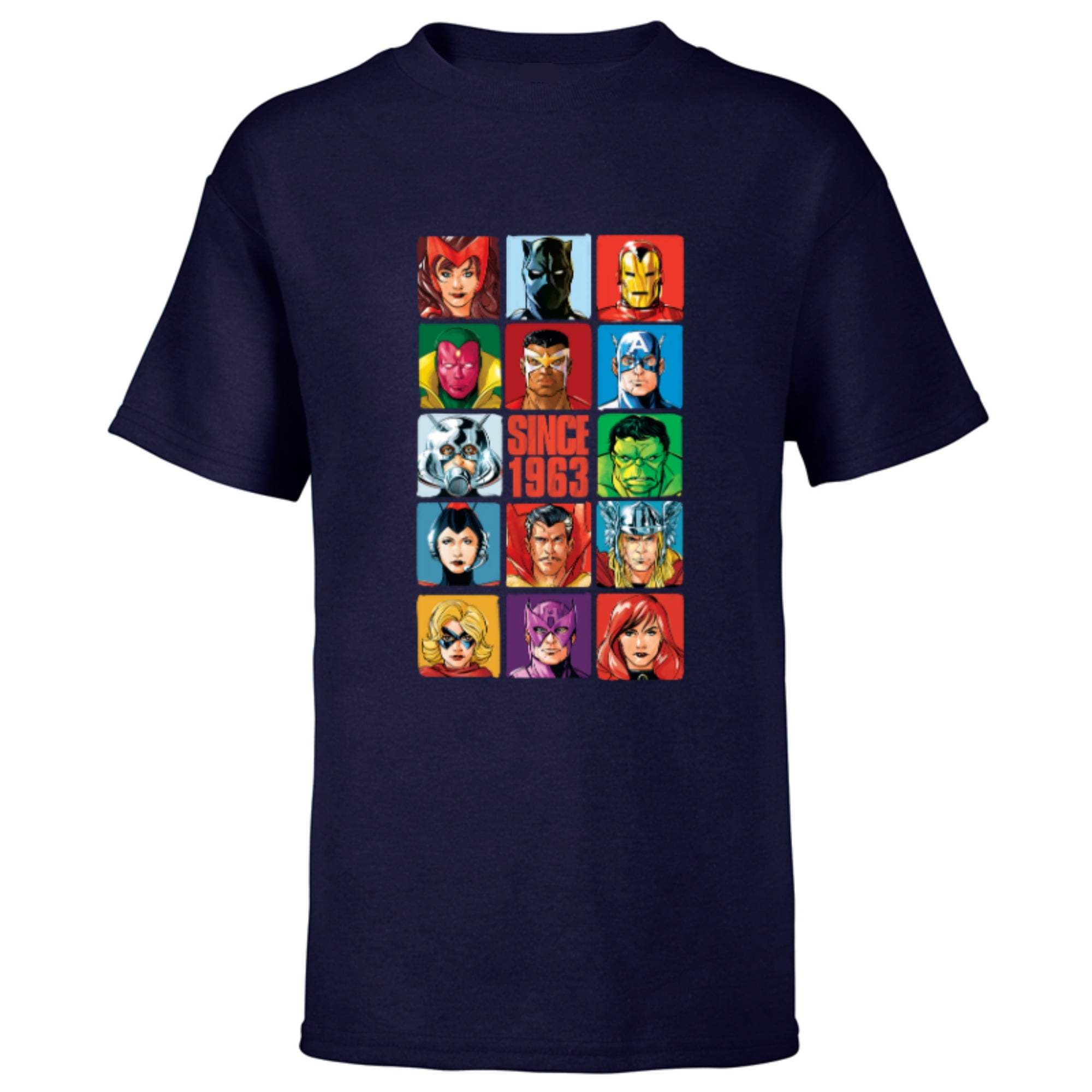 Marvel Avengers 60th Anniversary Since 1963 Classic Grid- Short Sleeve ...