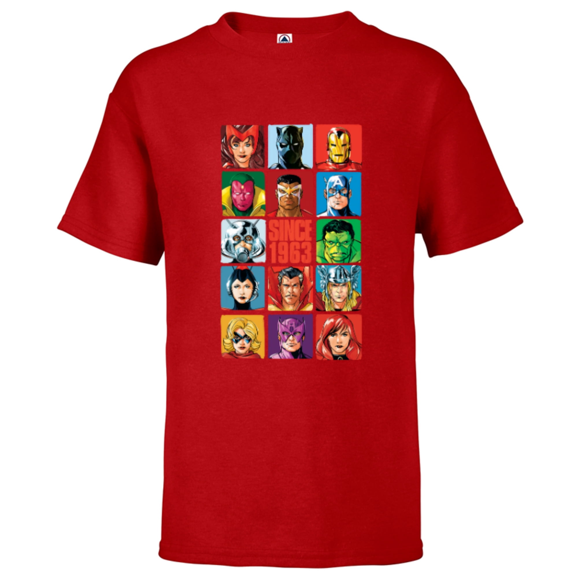 Marvel Avengers 60th Anniversary Since 1963 Classic Grid- Short Sleeve ...