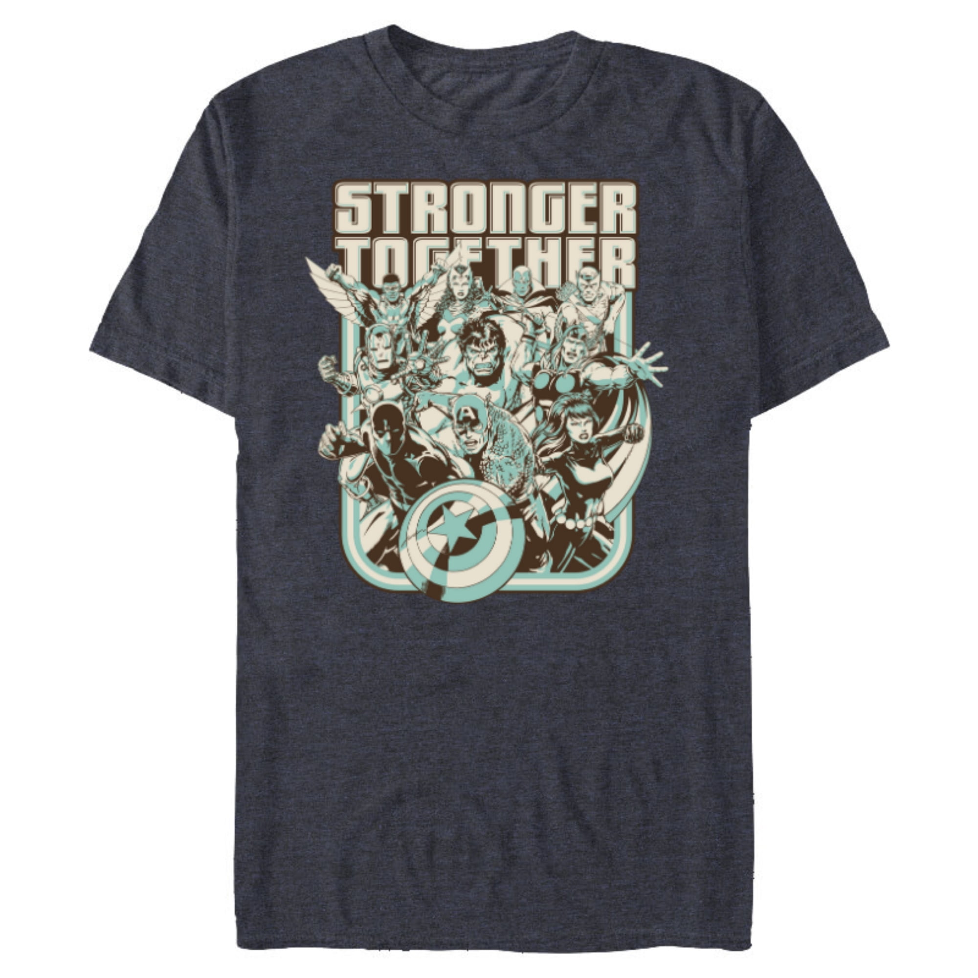Marvel Avengers 60th Anniversary Stronger Together Retro- Short Sleeve ...