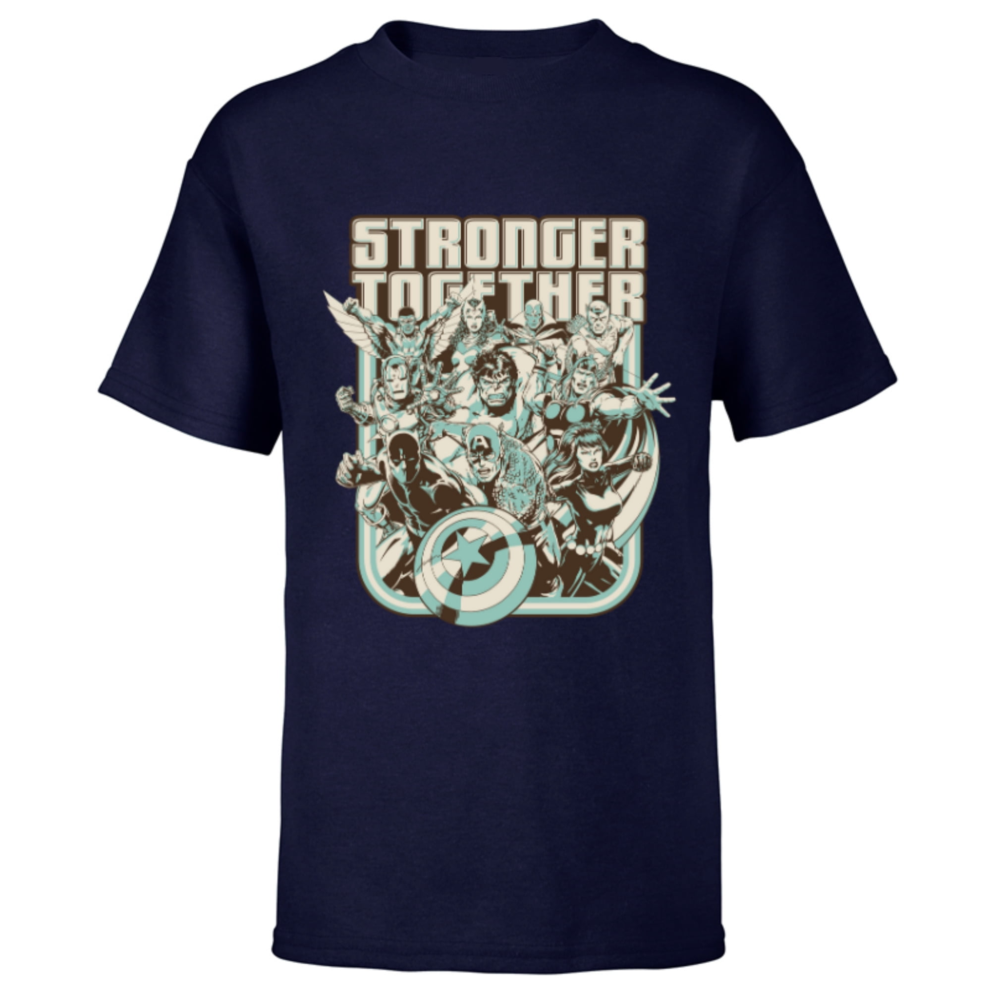 Marvel Avengers 60th Anniversary Stronger Together Retro- Short Sleeve ...