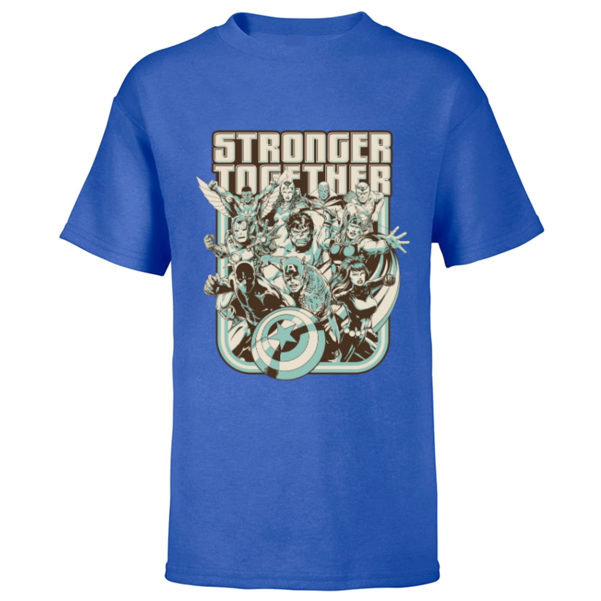 Marvel Avengers 60th Anniversary Stronger Together Retro- Short Sleeve ...