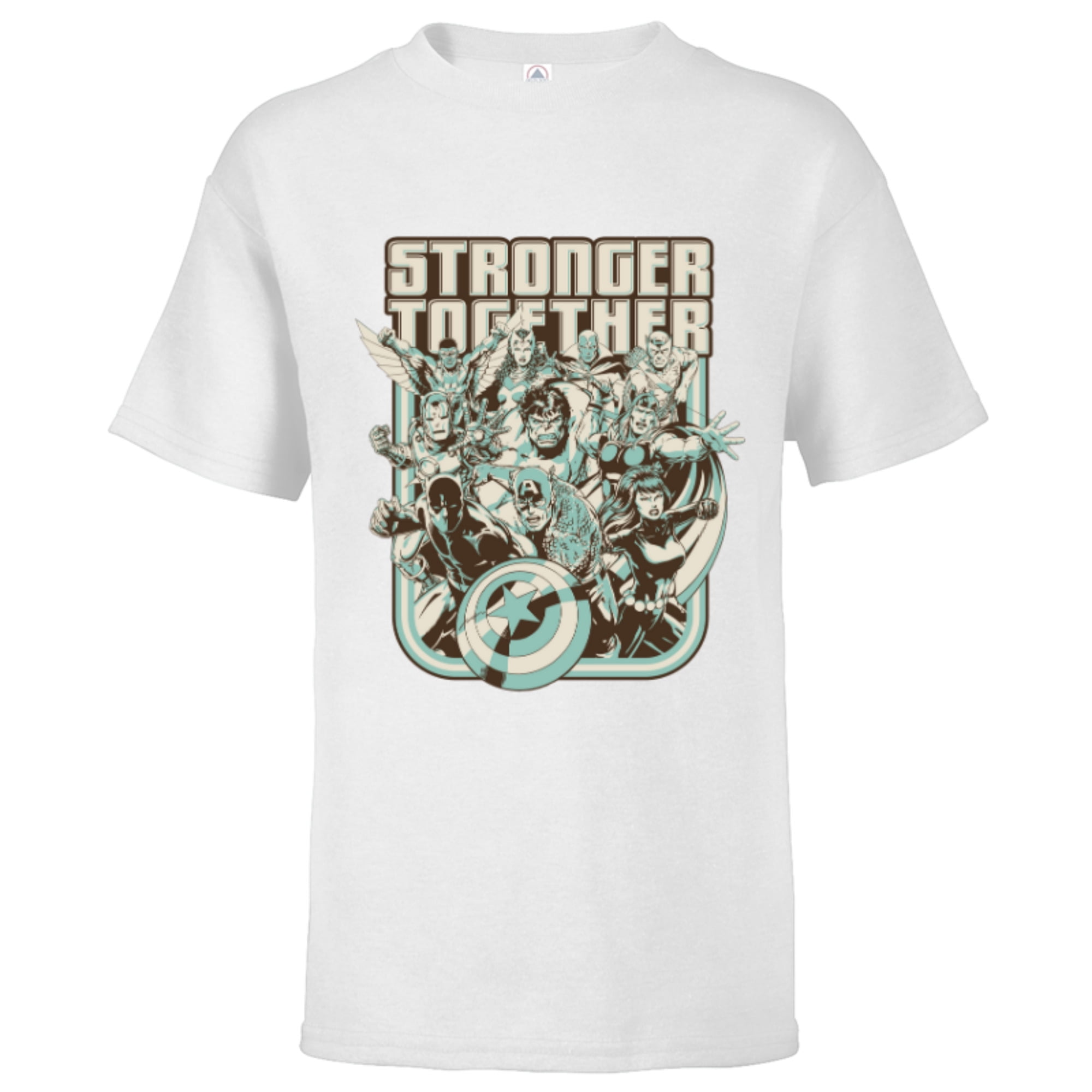 Marvel Avengers 60th Anniversary Stronger Together Retro- Short Sleeve ...