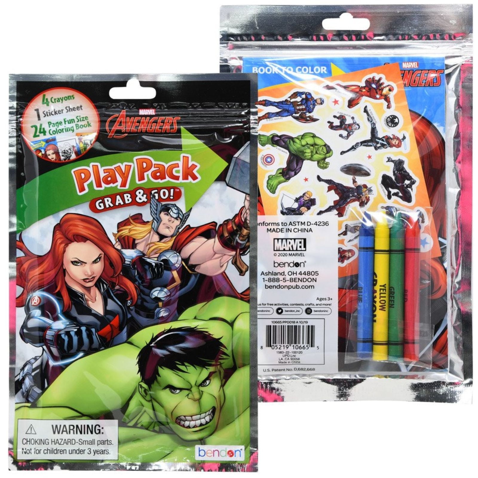 Marvel Avengers Superhero Jumbo Activity Kit for Kids, 6pc Grab and Go ...
