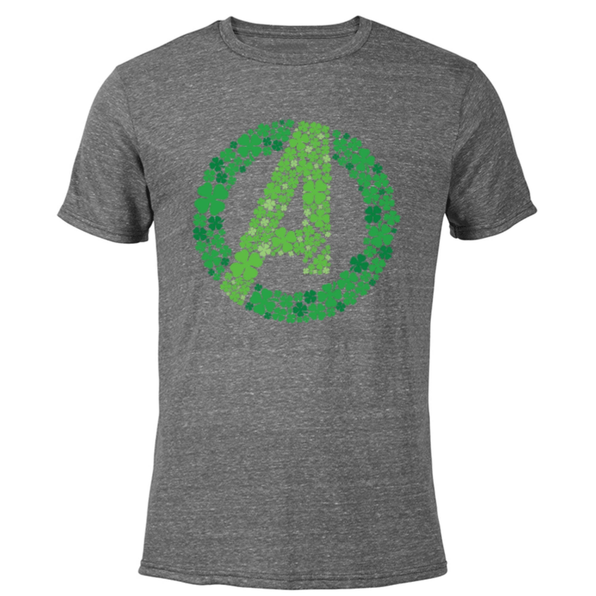 Marvel Avengers A Logo Lucky Shamrocks St. Patrick’s Day - Short Sleeve Blended T-Shirt for ...
