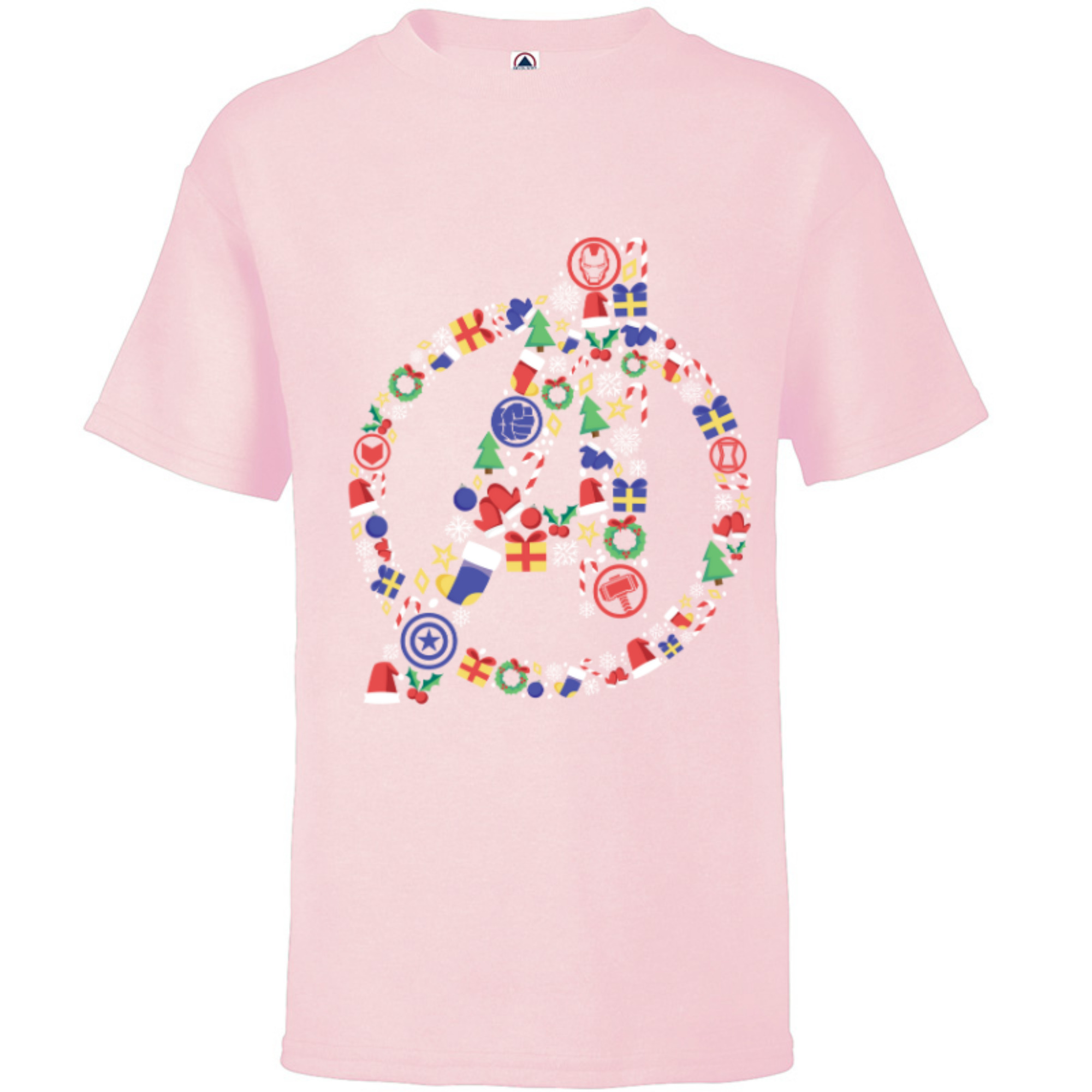 Marvel Avengers A Logo Symbol Holiday Christmas Icons - Short Sleeve T ...